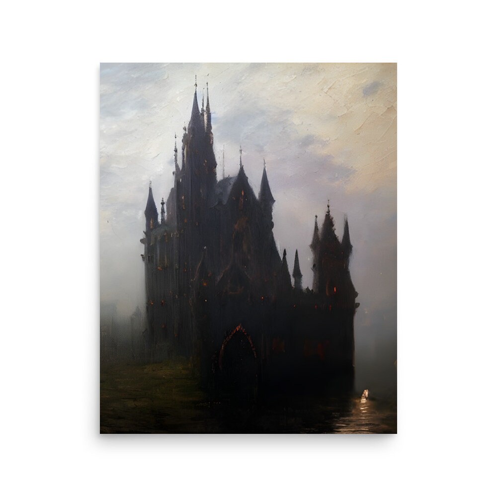 Oil Painting. Dracula's Castle VII. Original Artwork. - Etsy