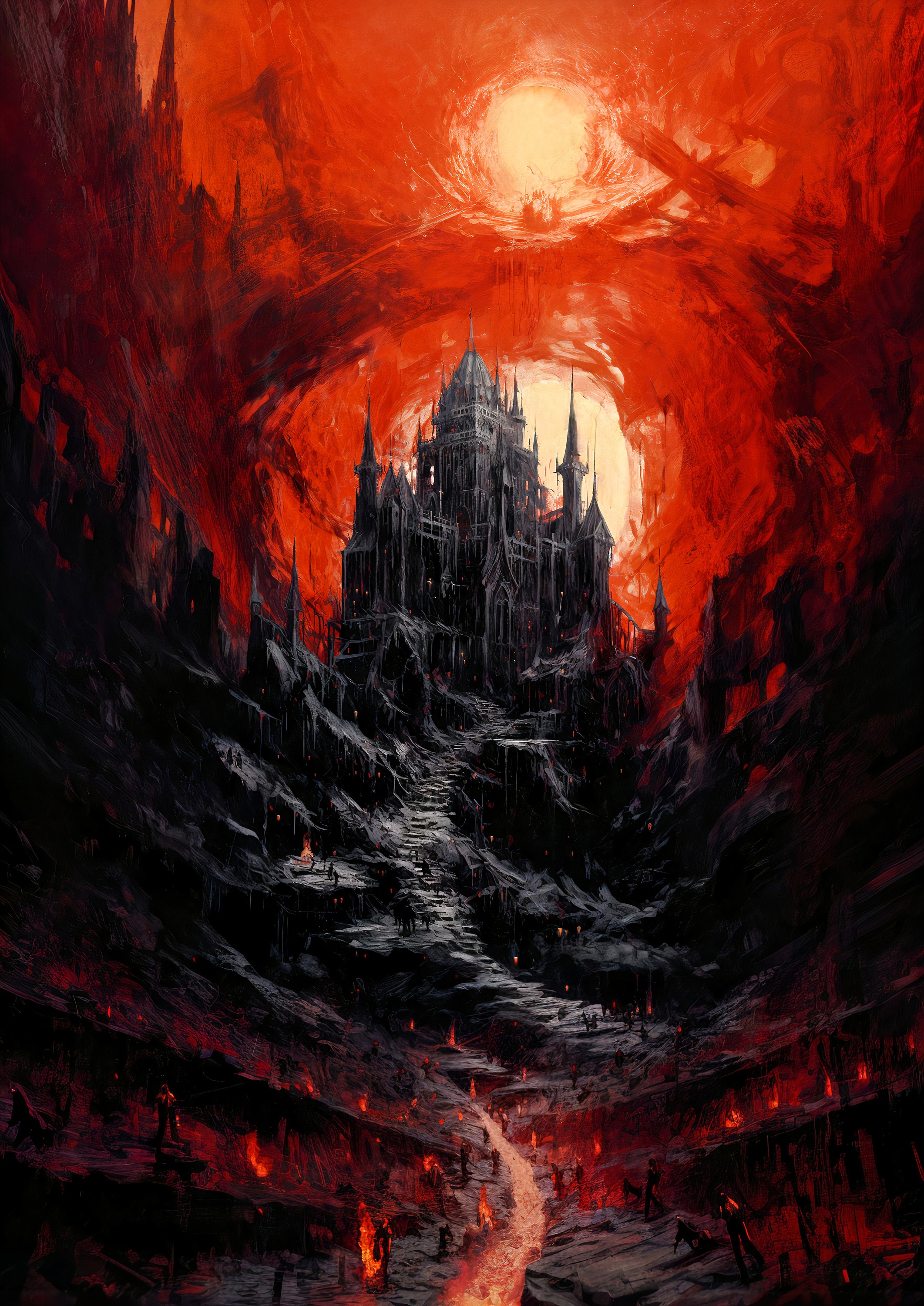Oil Painting. Château of Blood. VI Original Artwork. Painting. Print ...