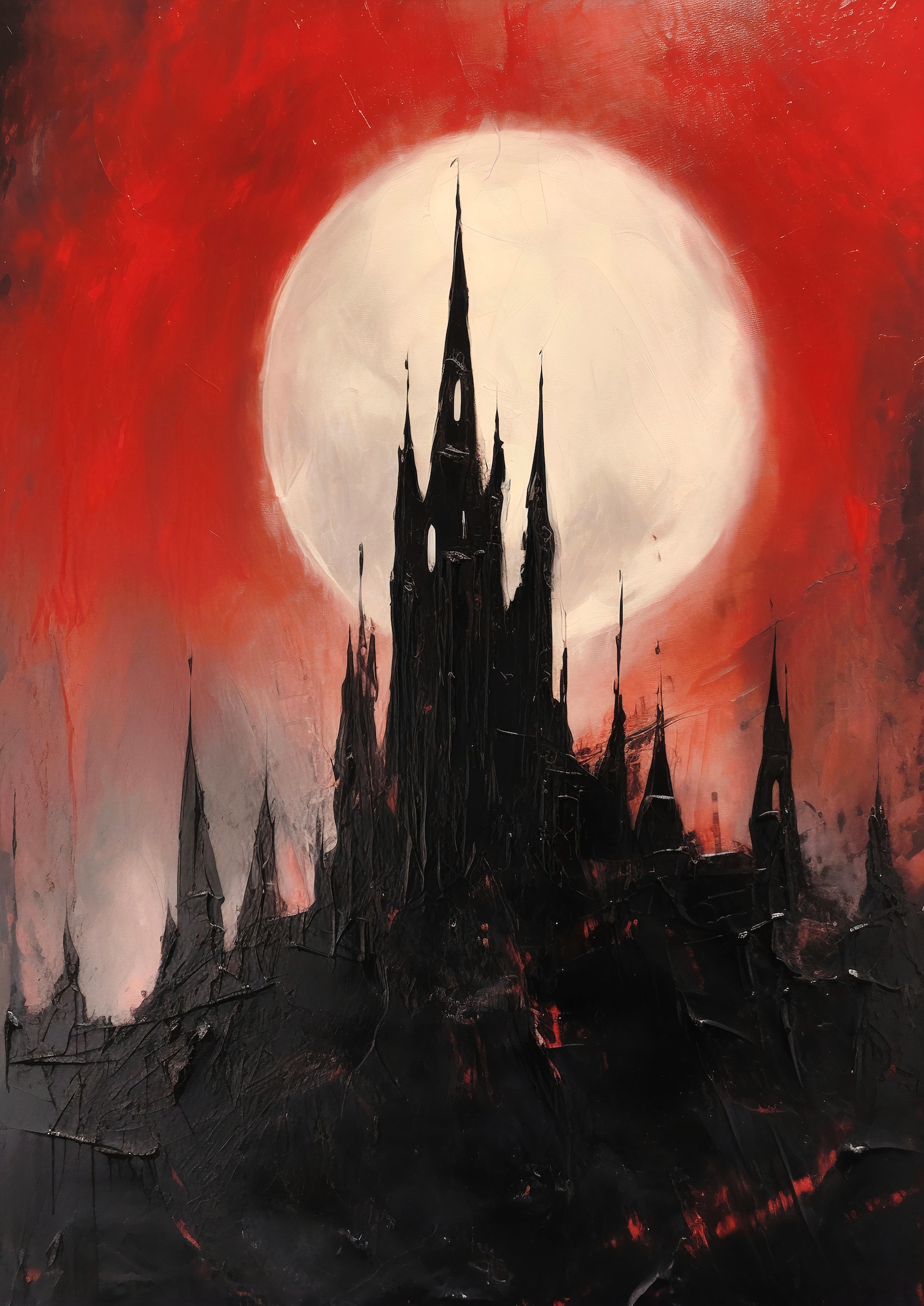 Oil Painting. Dracula Rising. VI Original Artwork. Painting. Print ...