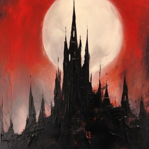 Oil Painting. Dracula Rising. VI Original Artwork. Painting. Print ...