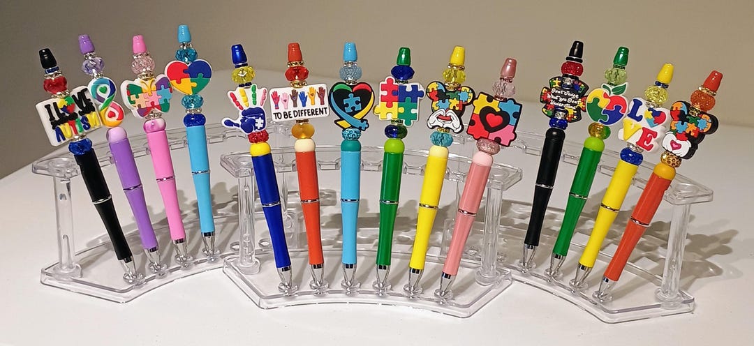 Autism Awareness Beaded Pens - Etsy