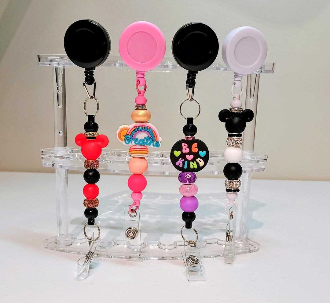 Beaded Retractable Name Badges - Etsy