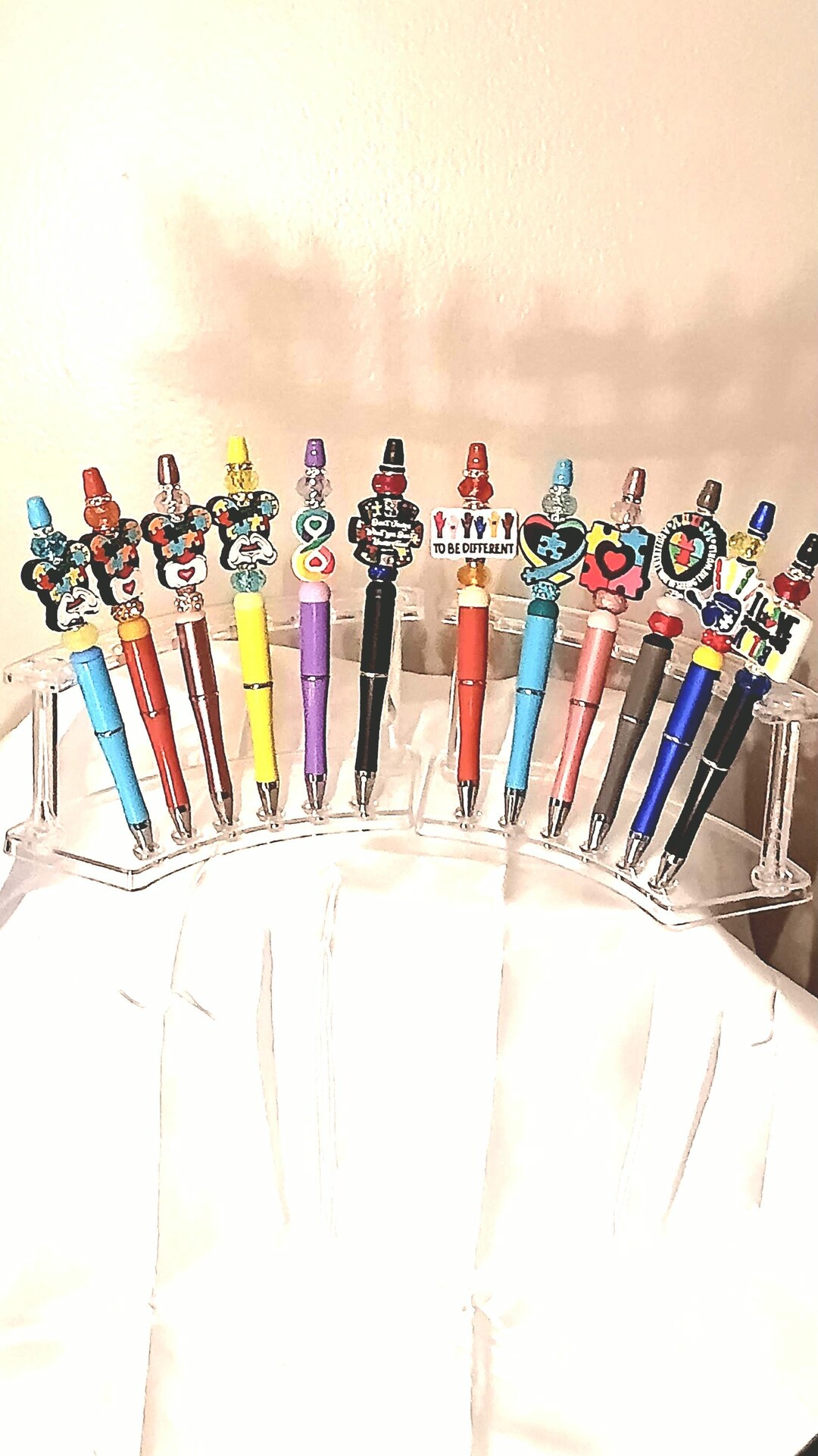 Autism Awareness Silicone Beaded Metal Pens - Etsy