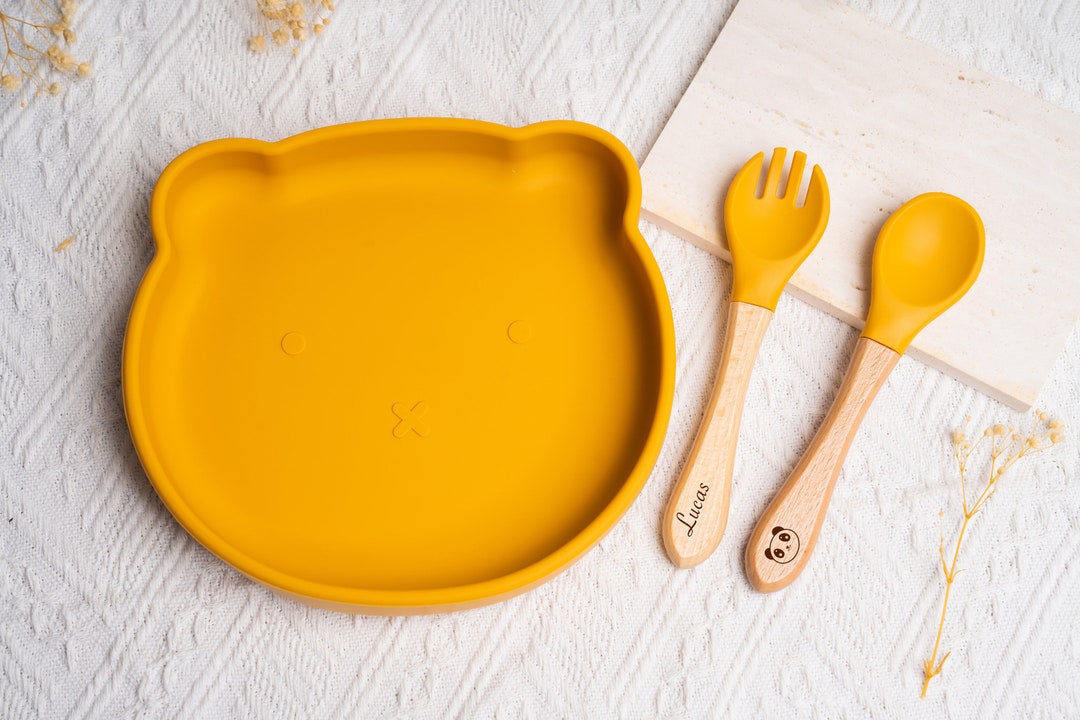 Bear-shaped Plate and Cutlery Meal Set for Personalized Child - Etsy