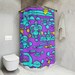 Purple Robots Shower Curtain AI Art Design Print, Outer Space Art ...