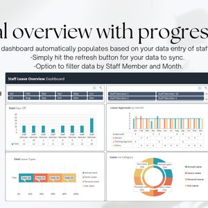 Employee Annual Leaver Tracker | Staff Calendar | Staff Roster ...