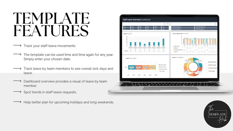 Employee Annual Leaver Tracker | Staff Calendar | Staff Roster ...