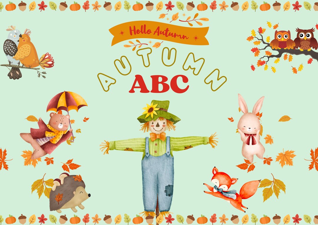 Autumn ABC Sheets, Fall Vocabulary ,hand Writing Letters Digital ...
