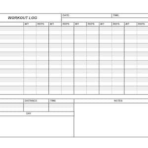 Workout Log Book - Etsy