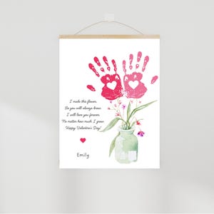 Valentines Day Handprint Craft Kids Toddlers, Flower Poem Handprint ...