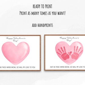 Valentine Handprint Craft for Kids Toddlers, Handprint Heart Art ...