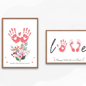 Valentine Day Handprint Craft Bundle, Valentine Craft for Kids Toddlers ...