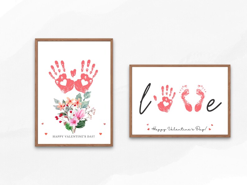 Valentine Day Handprint Craft Bundle, Valentine Craft for Kids Toddlers ...