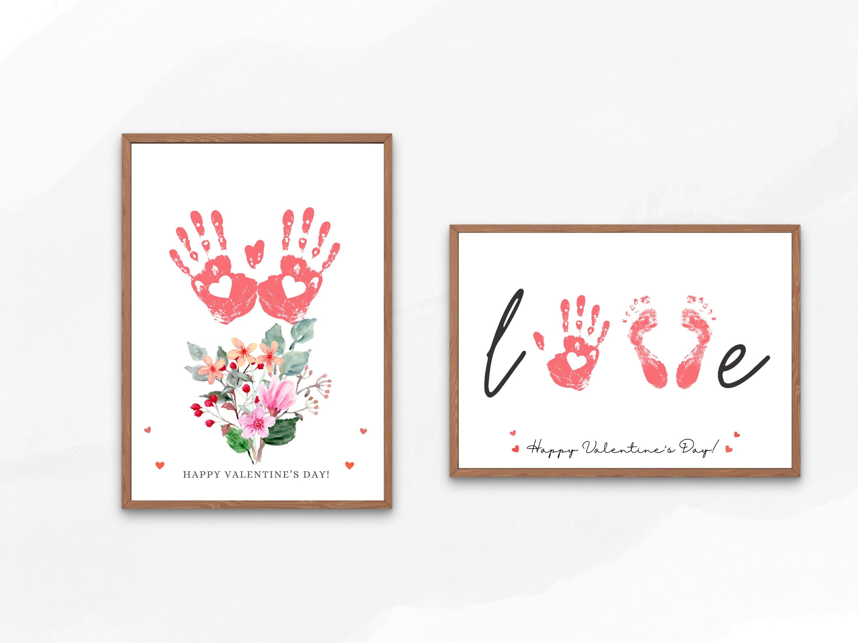 Valentine Day Handprint Craft Bundle, Valentine Craft for Kids Toddlers ...