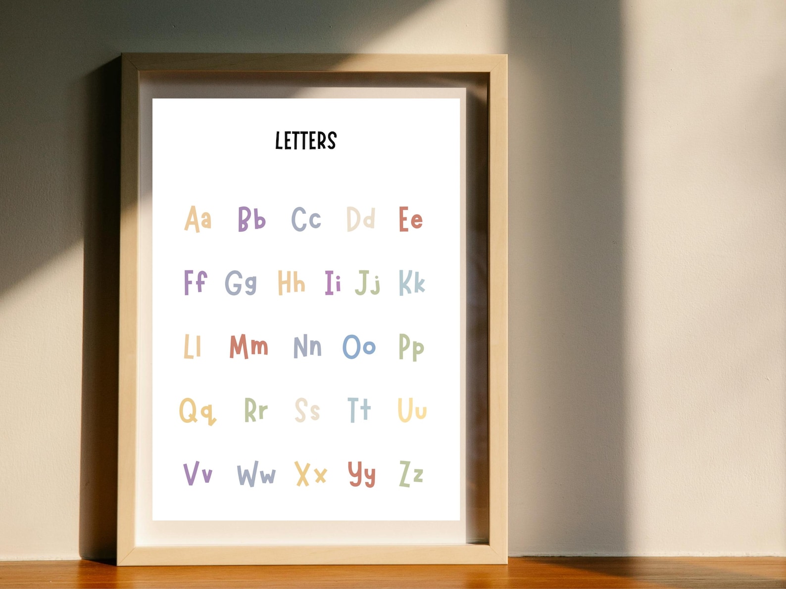 Set of 6 Educational Posters | Alphabet, Numbers, Shapes, Colours, Days ...