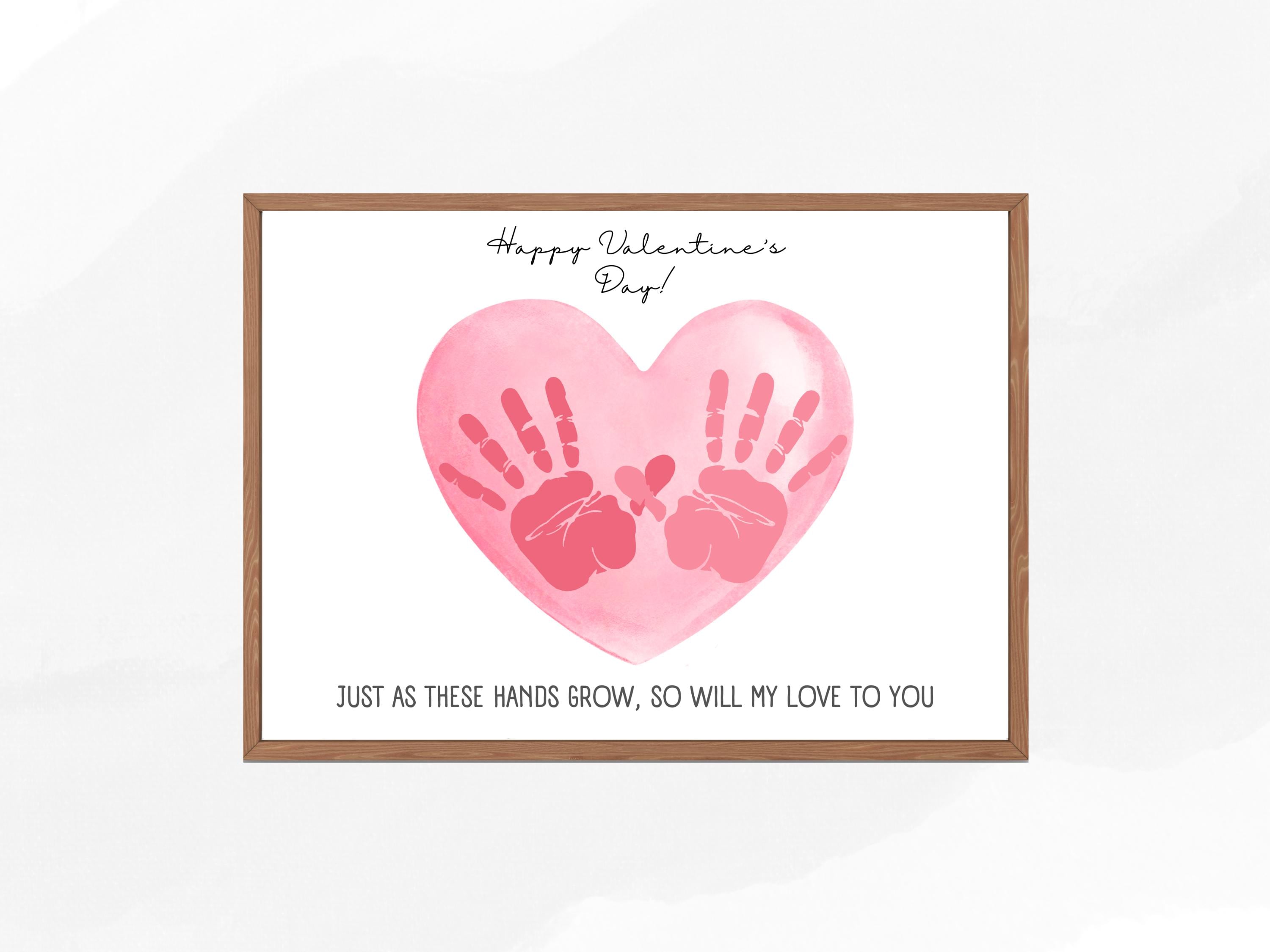 Valentine Handprint Craft for Kids Toddlers, Handprint Heart Art ...