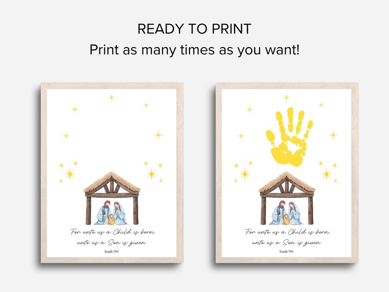 Nativity Handprint Craft, DIY Christian Christmas Handprint Keepsake ...