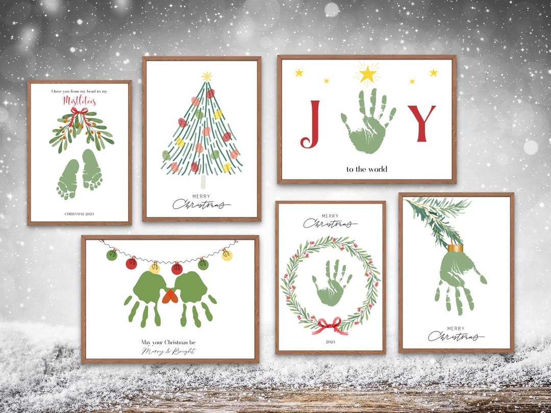 Handprint Art for Christmas 2024 Bundle, Printable Christmas Child ...
