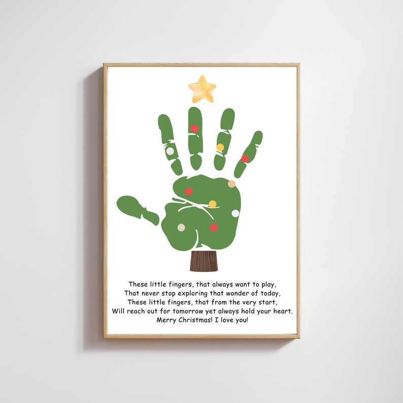 Christmas Handprint Craft, Poem, Handprint Craft for Toddlers Baby ...