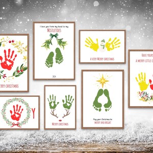 Christmas Handprint Art Bundle, Printable Handprint Christmas Bundle ...