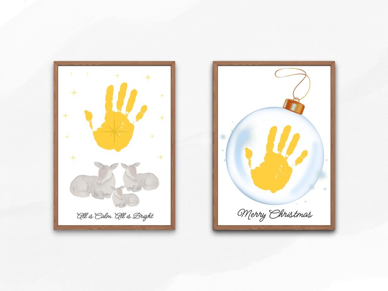 Handprint Christmas Craft Printable, Winter Handprint Art, Christmas ...