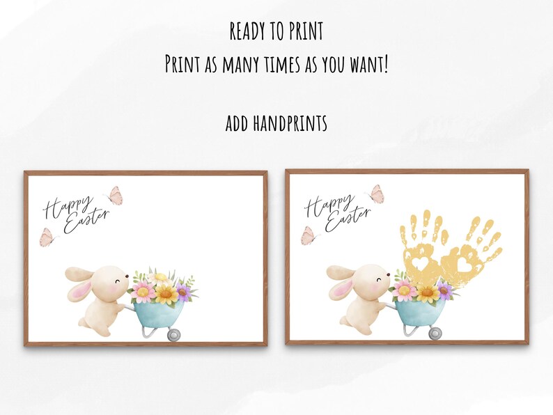 Easter Handprint Craft Bundle, Easter Craft for Toddlers Set of 12 ...