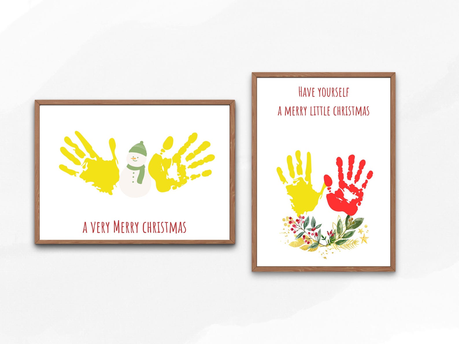 Christmas Handprint Art Bundle, Printable Handprint Christmas Bundle ...