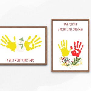 Christmas Handprint Art Bundle, Printable Handprint Christmas Bundle ...