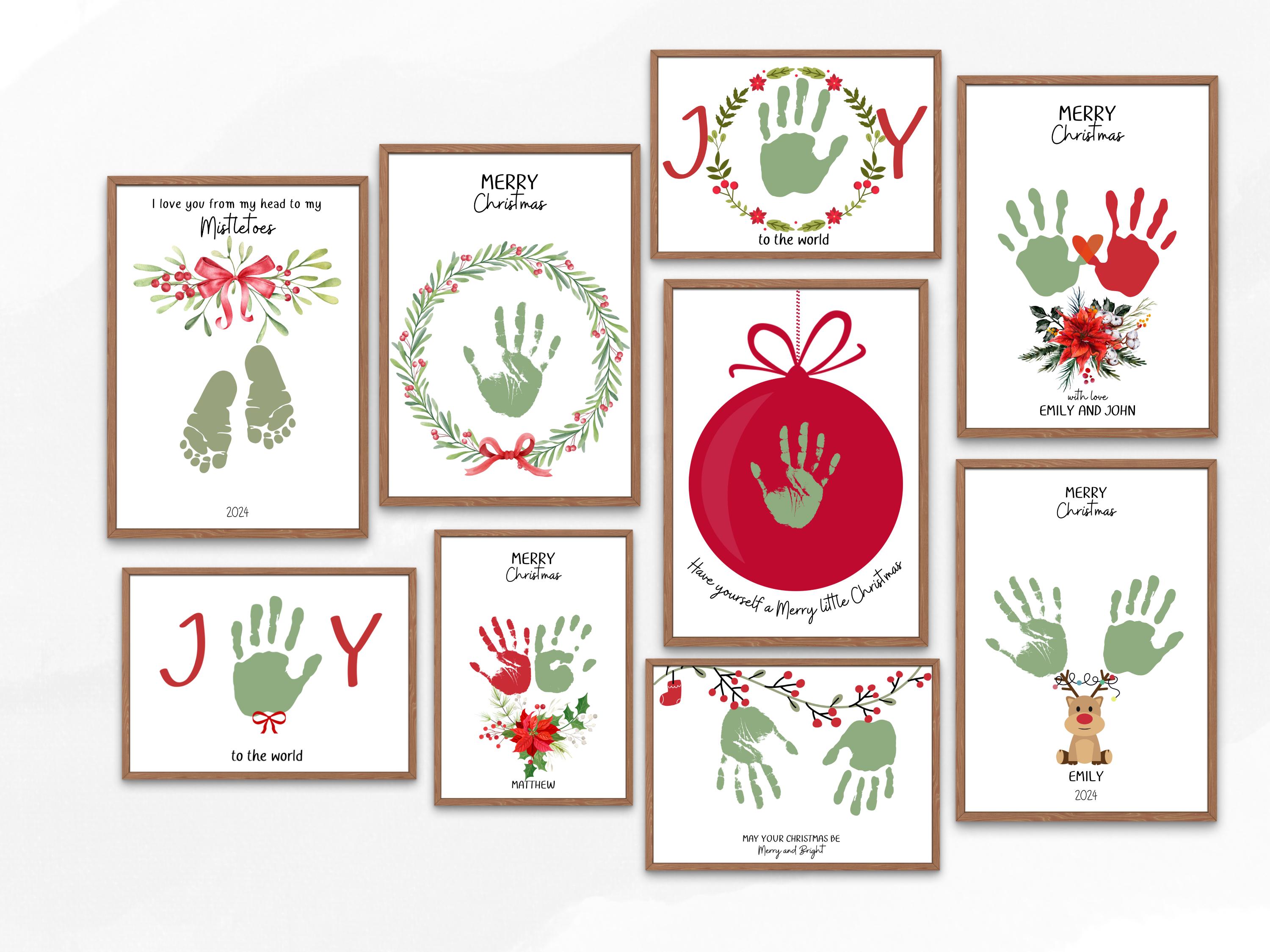 Christmas Craft for Kids, Printable Handprint Christmas Art Bundle ...
