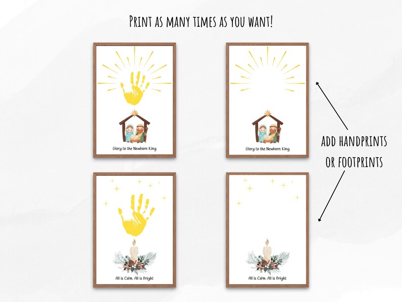 Christmas Handprint Art Christian, Christmas Nativity Handprint Art ...