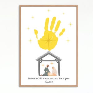 Christmas Nativity Handprint Craft, Holly Night, Christian Bible Quote ...