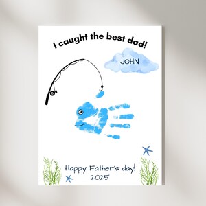 Father's Day Handprint Craft, DIY Printable Gift for Dad, Father's Day ...