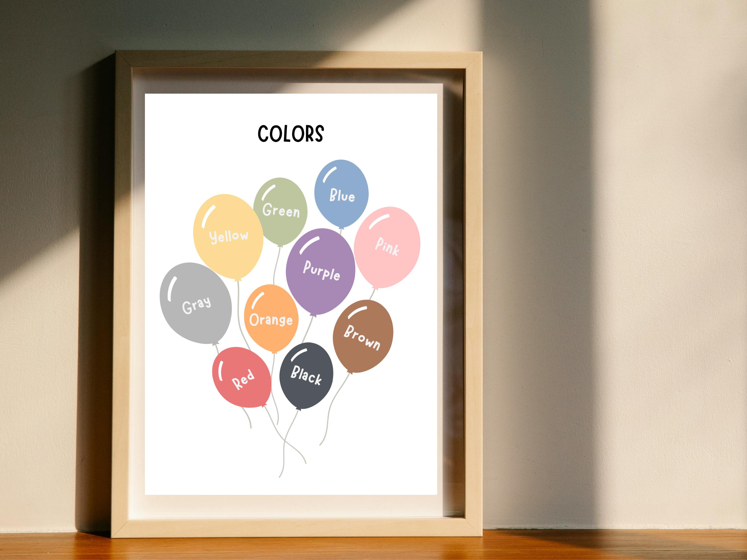 Set of 6 Educational Posters | Alphabet, Numbers, Shapes, Colours, Days ...