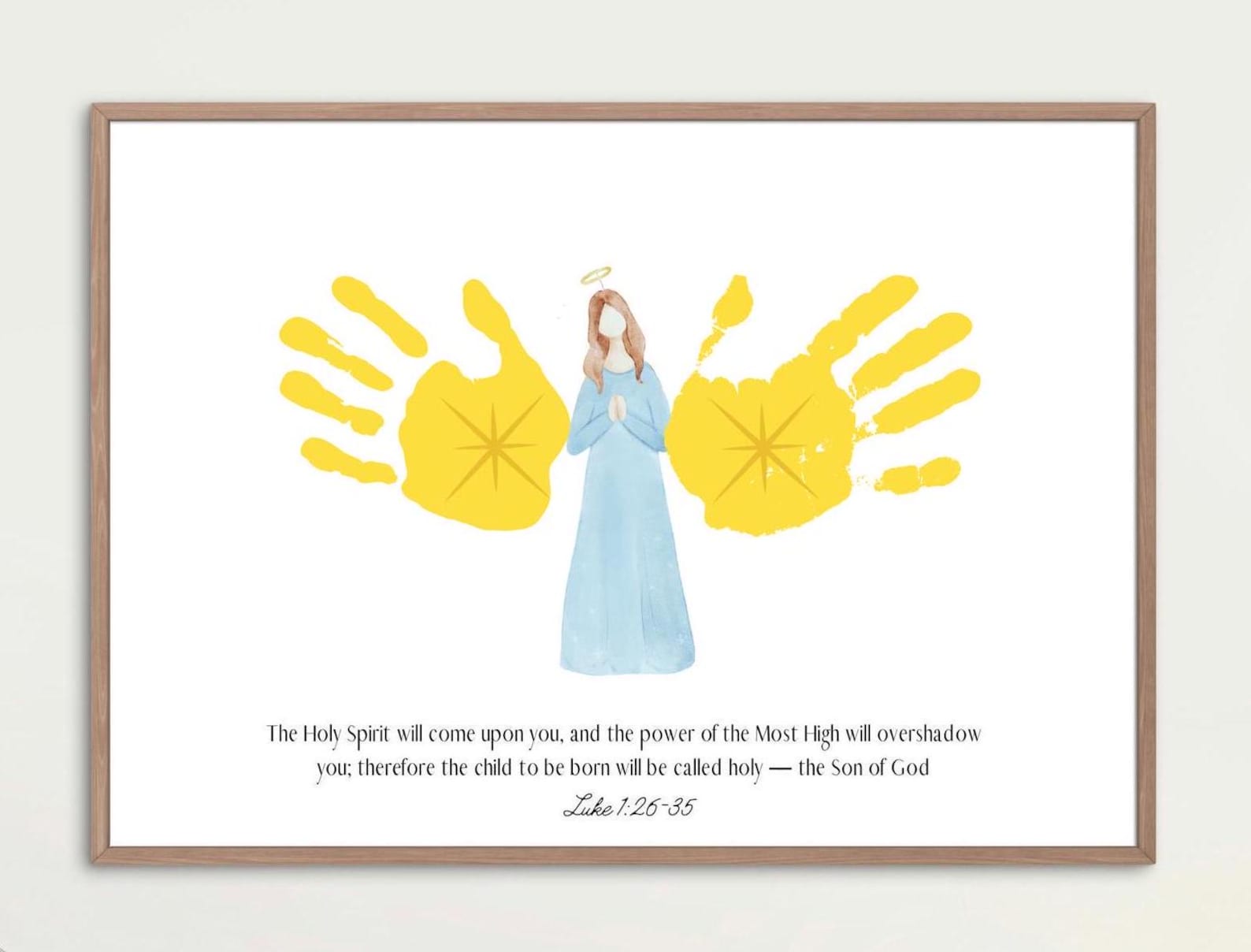 Christmas Handprint Craft, Nativity Handprint Art Angel, Sunday School ...