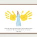 Christmas Handprint Craft, Nativity Handprint Art Angel, Sunday School ...