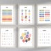 Set of 6 Educational Posters | Alphabet, Numbers, Shapes, Colours, Days ...