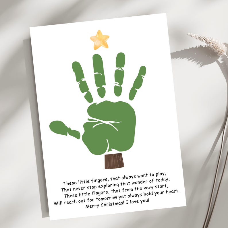 Christmas Handprint Craft, Poem, Handprint Craft for Toddlers Baby ...