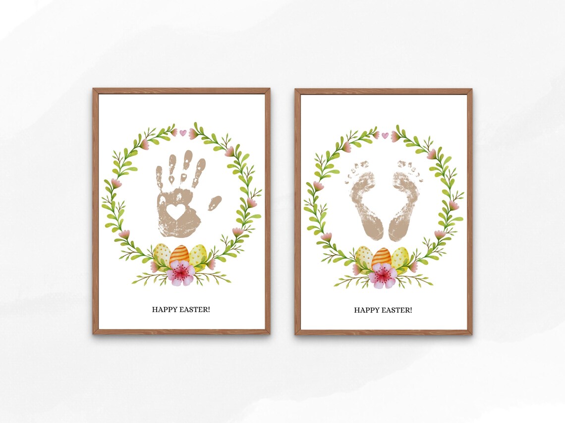 Easter Handprint Craft Bundle, Easter Craft for Toddlers Set of 12 ...