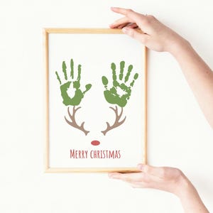 Christmas Handprint Art Bundle, Printable Handprint Christmas Bundle ...