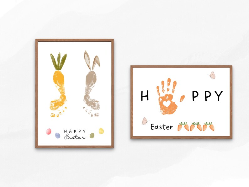 Easter Handprint Craft Bundle, Easter Craft for Toddlers Set of 12 ...