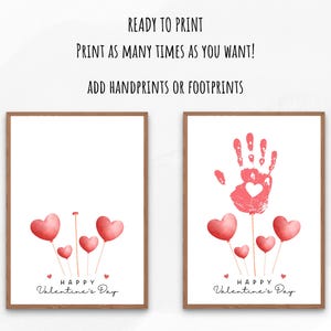 Valentine Day Handprint Craft Bundle, Valentine Craft for Kids Toddlers ...