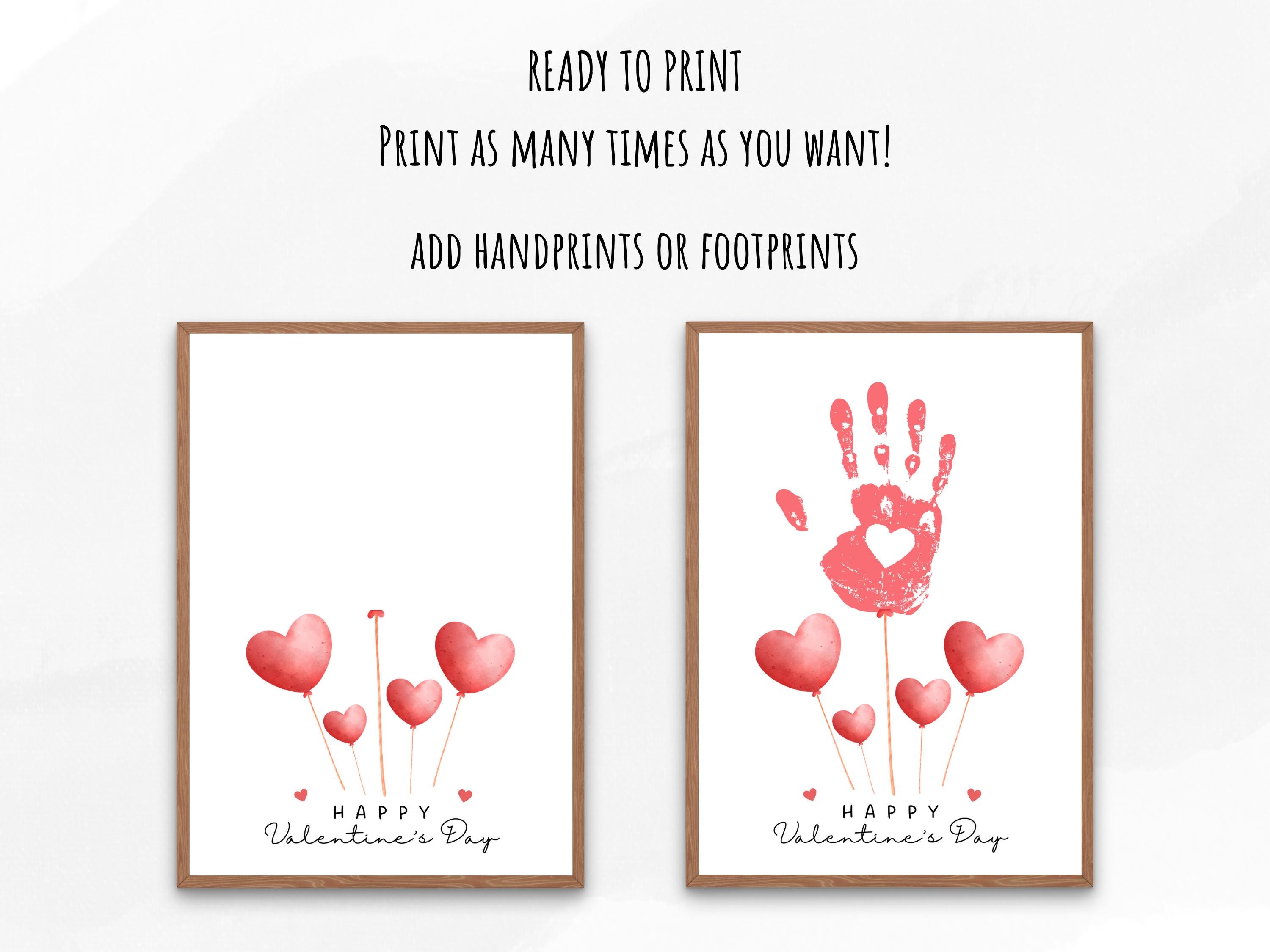 Valentine Day Handprint Craft Bundle, Valentine Craft for Kids Toddlers ...
