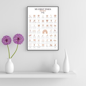 My First Times, Gift for A New Born Baby, Editable Baby First Times ...