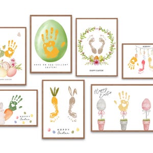 Easter Handprint Craft Bundle, Easter Craft for Toddlers Set of 12 ...