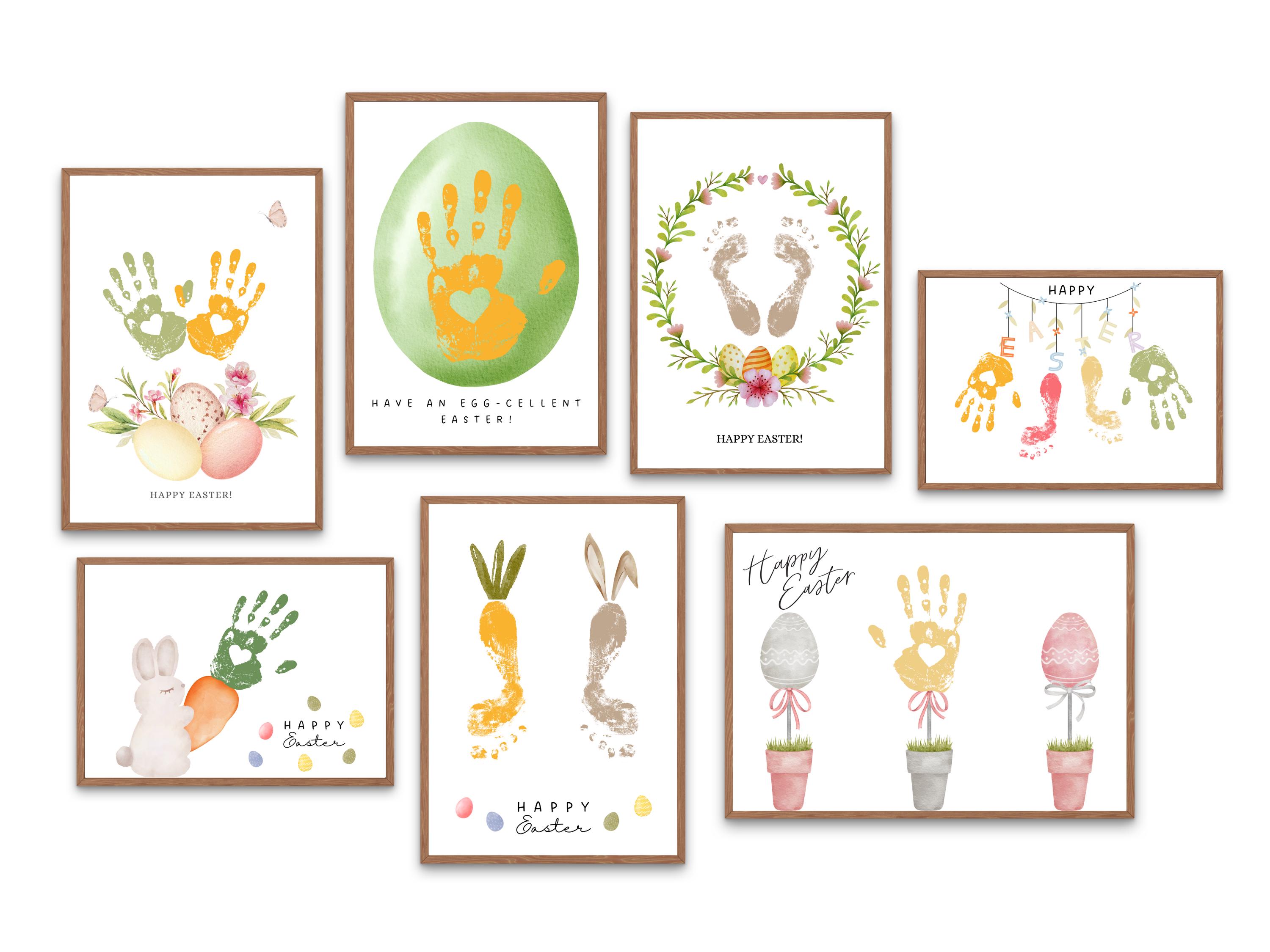 Easter Handprint Craft Bundle, Easter Craft for Toddlers Set of 12 ...
