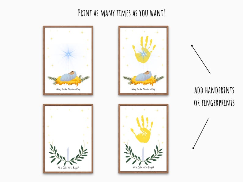 Christmas Nativity Handprint Craft, Nativity Scene Handprint Crafts ...