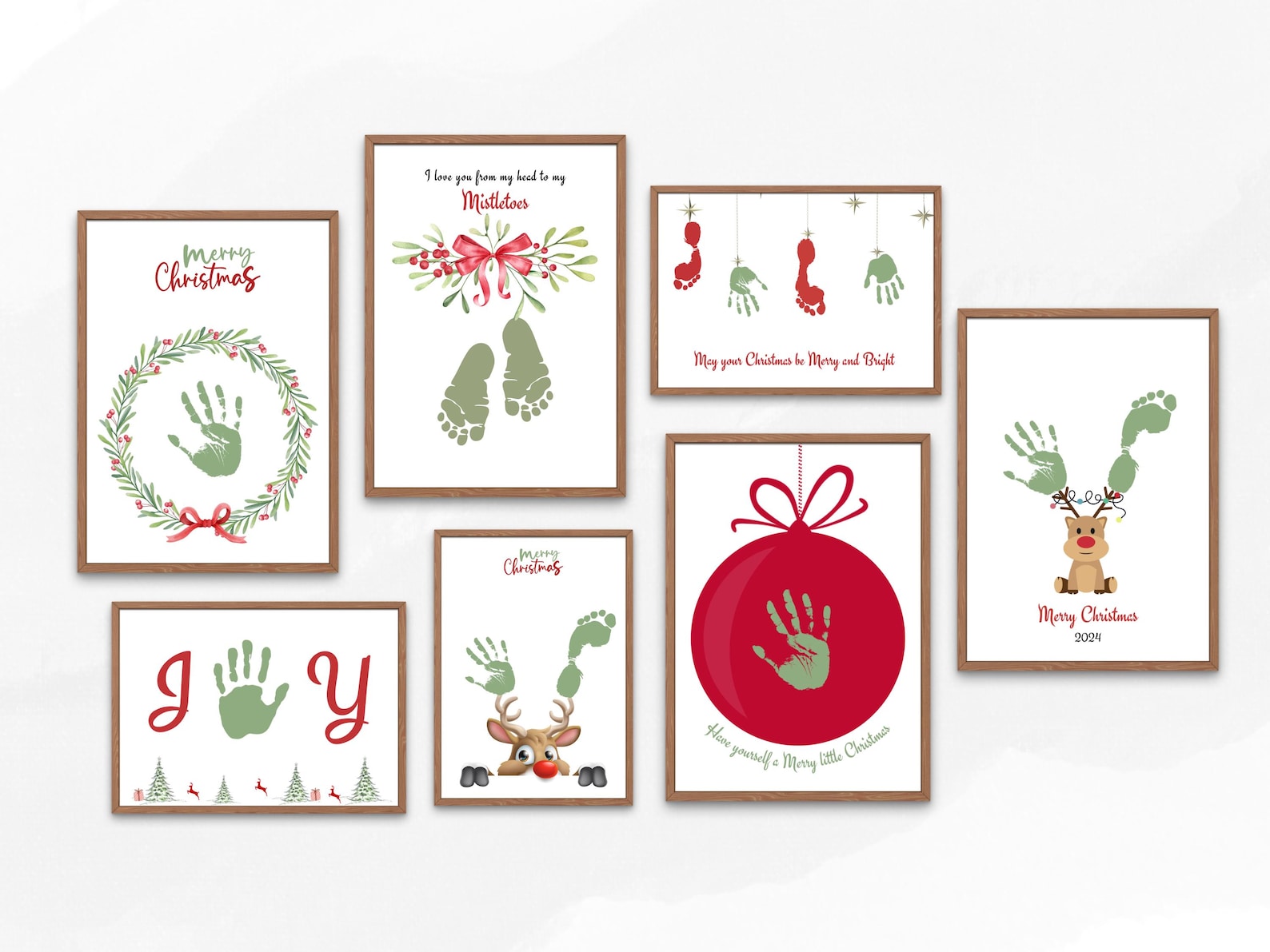 Christmas Handprint Craft Bundle 2025, Printable Christmas Footprint ...