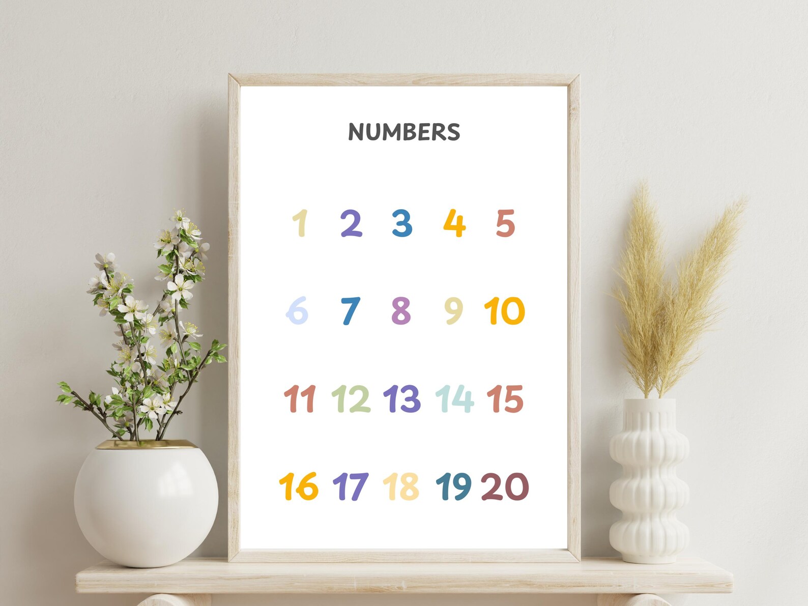 Rainbow Alphabet Poster, Numbers Posters, ABC 123 Shape Poster ...