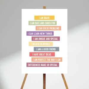Affirmations for Kids, I Am Affirmations, Rainbow Affirmations ...