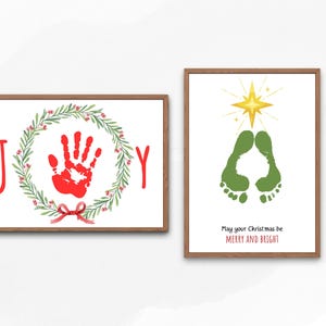 Christmas Handprint Art Bundle, Printable Handprint Christmas Bundle ...